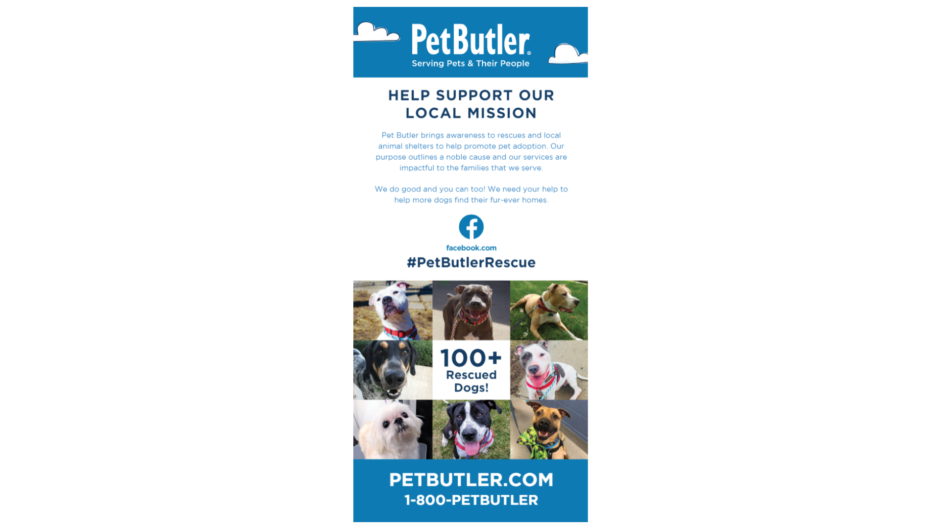 Pet Butler Rescue Inserts for Events/HP bag